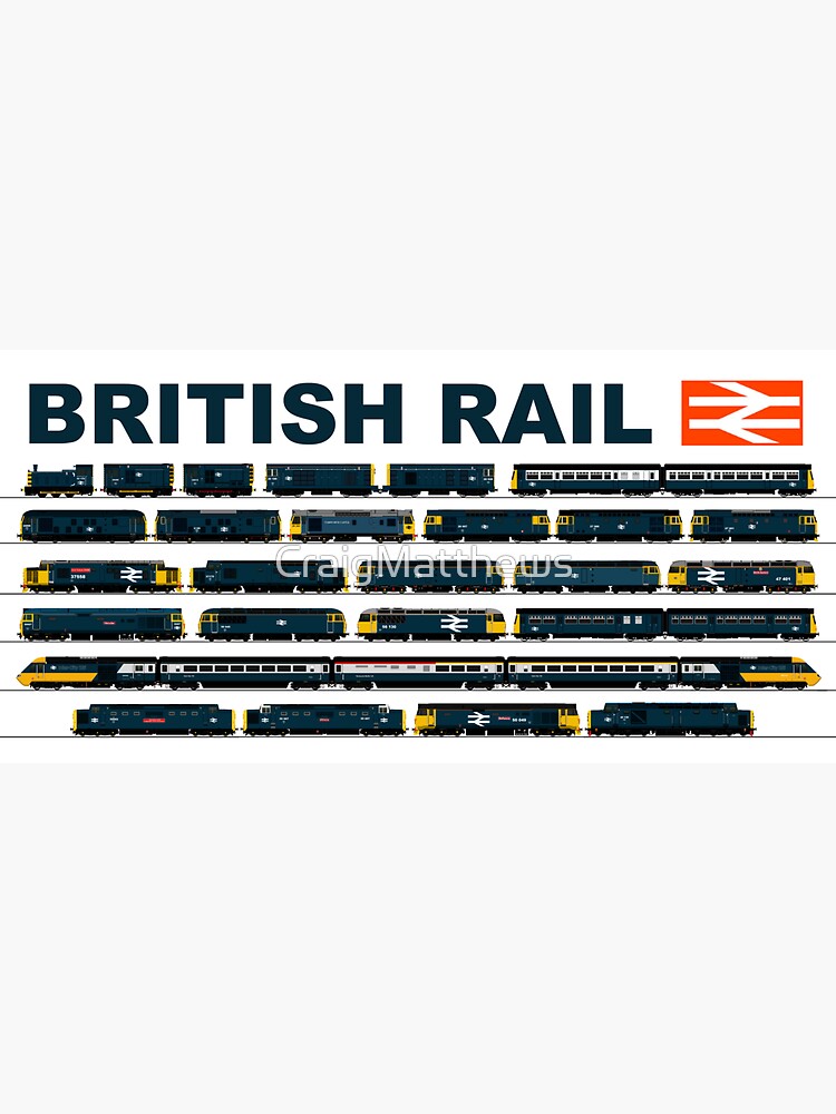 "BRITISH RAIL BLUE LOCOMOTIVES" Sticker for Sale by CraigMatthews ...