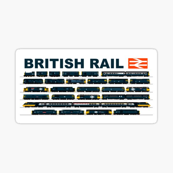"BRITISH RAIL BLUE LOCOMOTIVES" Sticker for Sale by CraigMatthews ...