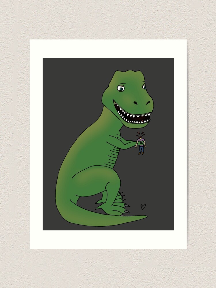 "Happy T-Rex" Art Print for Sale by imasillypirate | Redbubble