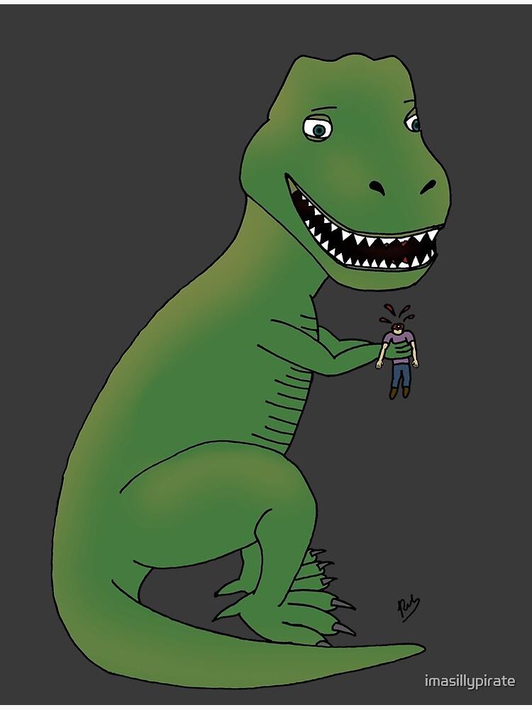 "Happy T-Rex" Art Print for Sale by imasillypirate | Redbubble