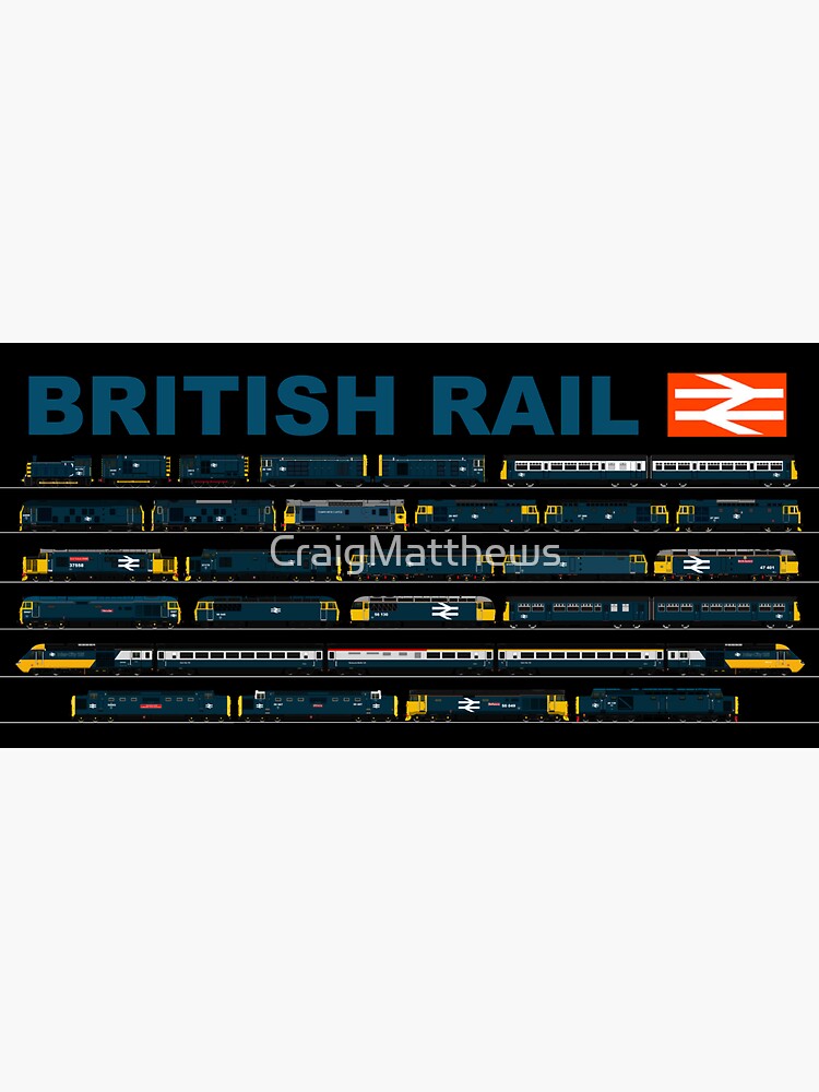 "BRITISH RAIL TRAINS" Sticker for Sale by CraigMatthews | Redbubble