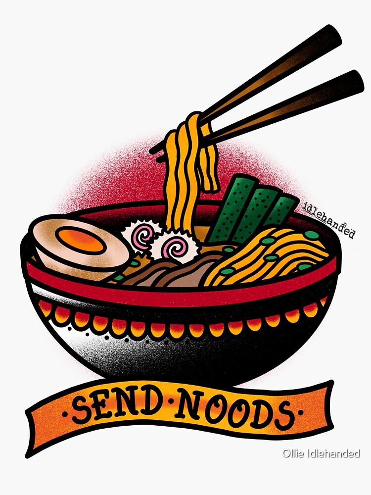 "Send Noods" Sticker for Sale by QuantumTattoo | Redbubble