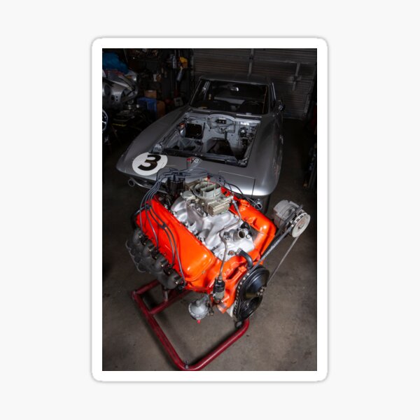 "Chevrolet 427 Mystery Motor and 1963 Corvette Sting Ray" Sticker for ...