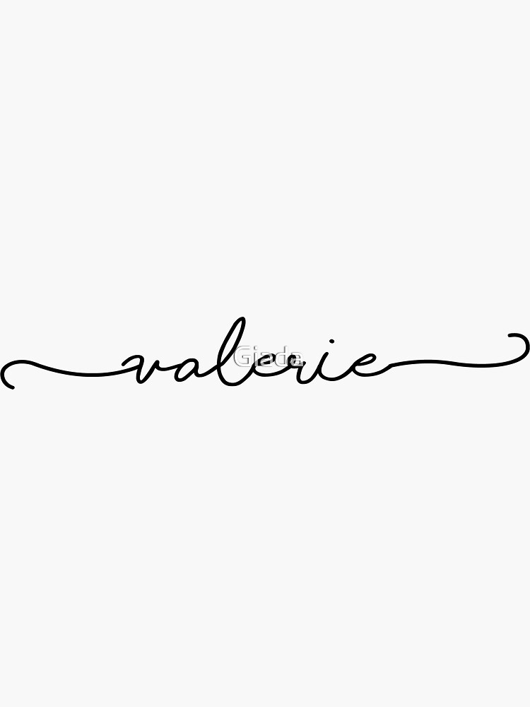 "VALERIE" Sticker for Sale by Giada | Redbubble