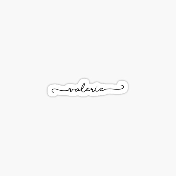 "VALERIE" Sticker for Sale by Giada | Redbubble