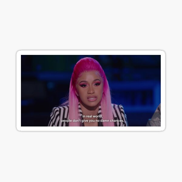 "Cardi Quotes" Sticker by sydneyrae118 | Redbubble