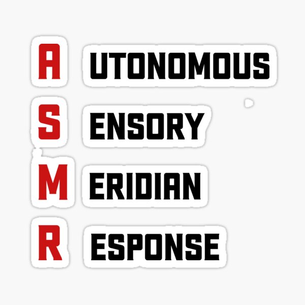 "ASMR white" Sticker by Juaco | Redbubble