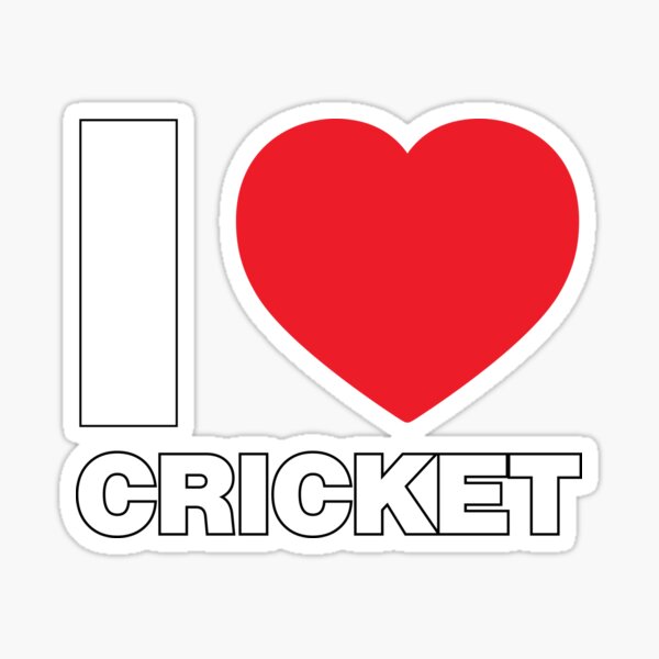 "I Love Cricket" Sticker for Sale by Thestarrysky | Redbubble