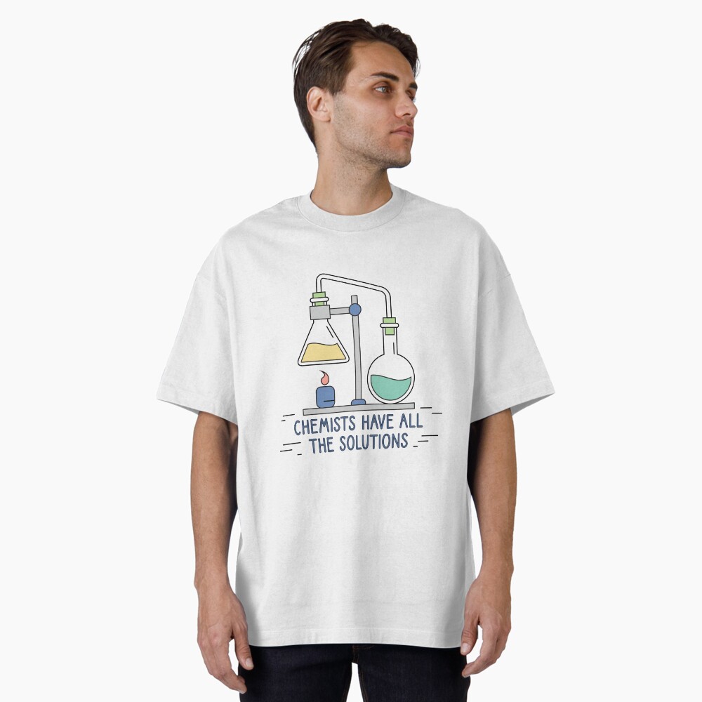 "Funny Chemistry Gift - Chemists have all the solutions" Sticker for ...