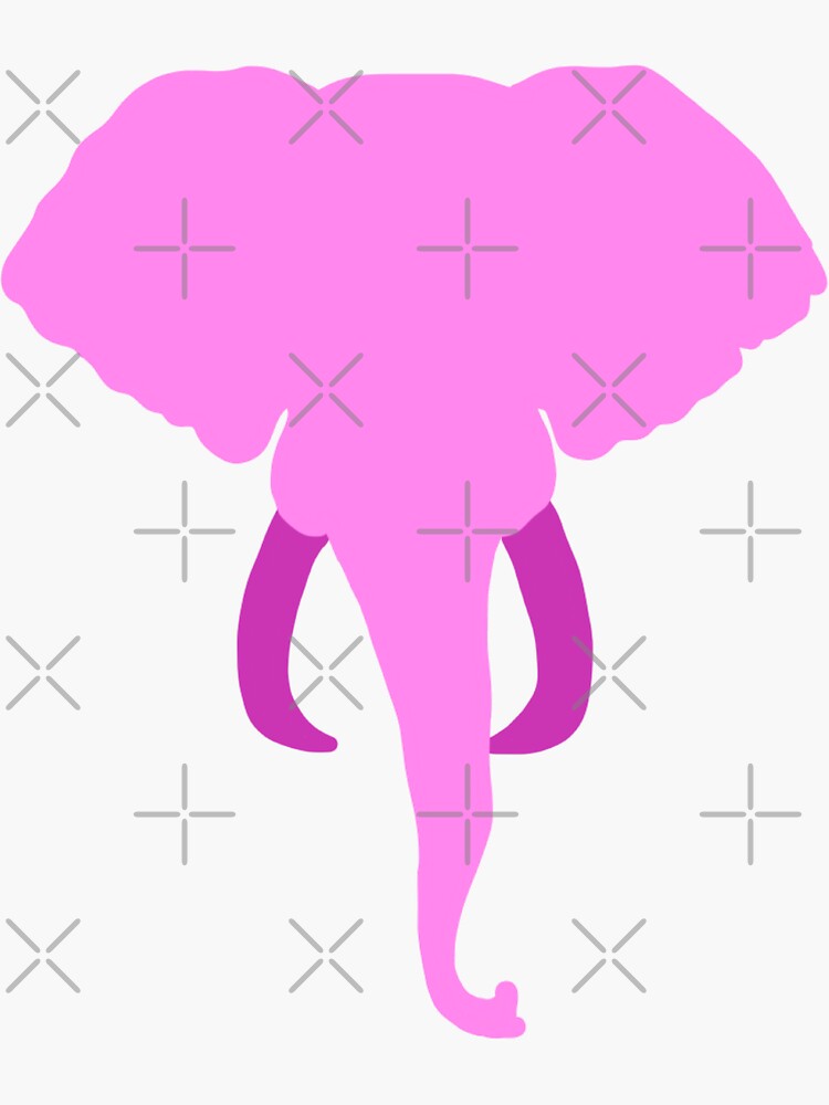"Pink Elephant" Sticker by seabiscuit28 | Redbubble