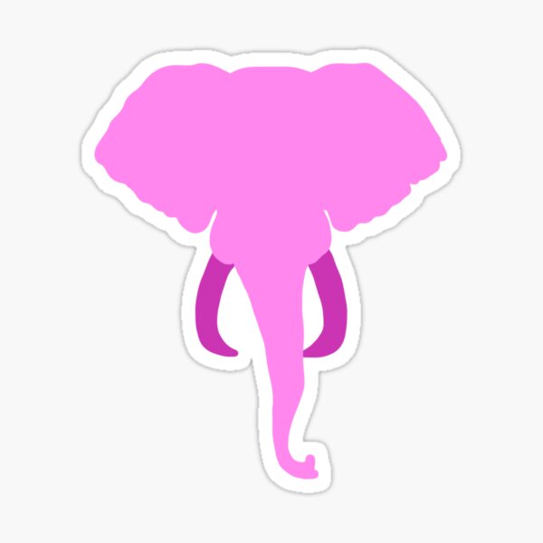 "Pink Elephant" Sticker by seabiscuit28 | Redbubble