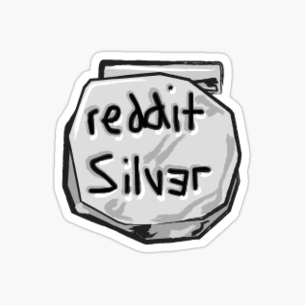 "Reddit Silver Sticker" Sticker by KaiserFrei | Redbubble