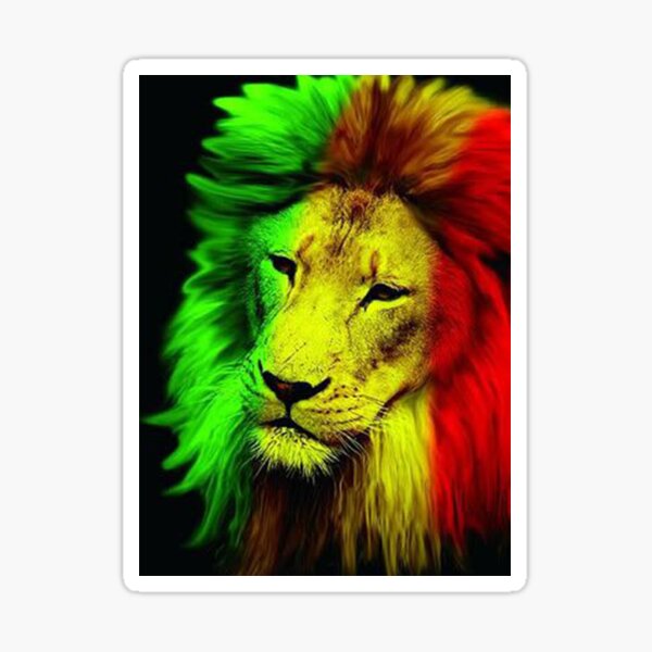 "Rasta Lion" Sticker for Sale by markmcg777 | Redbubble