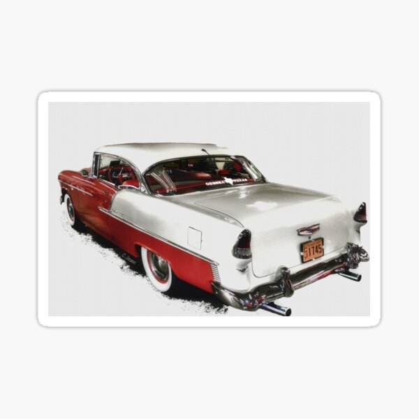"55 Chevy" Sticker for Sale by puffkitty3 | Redbubble