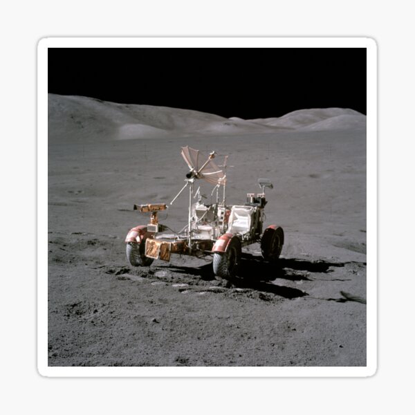 "Lunar Lander Parked (1972)" Sticker for Sale by mid100pretty | Redbubble