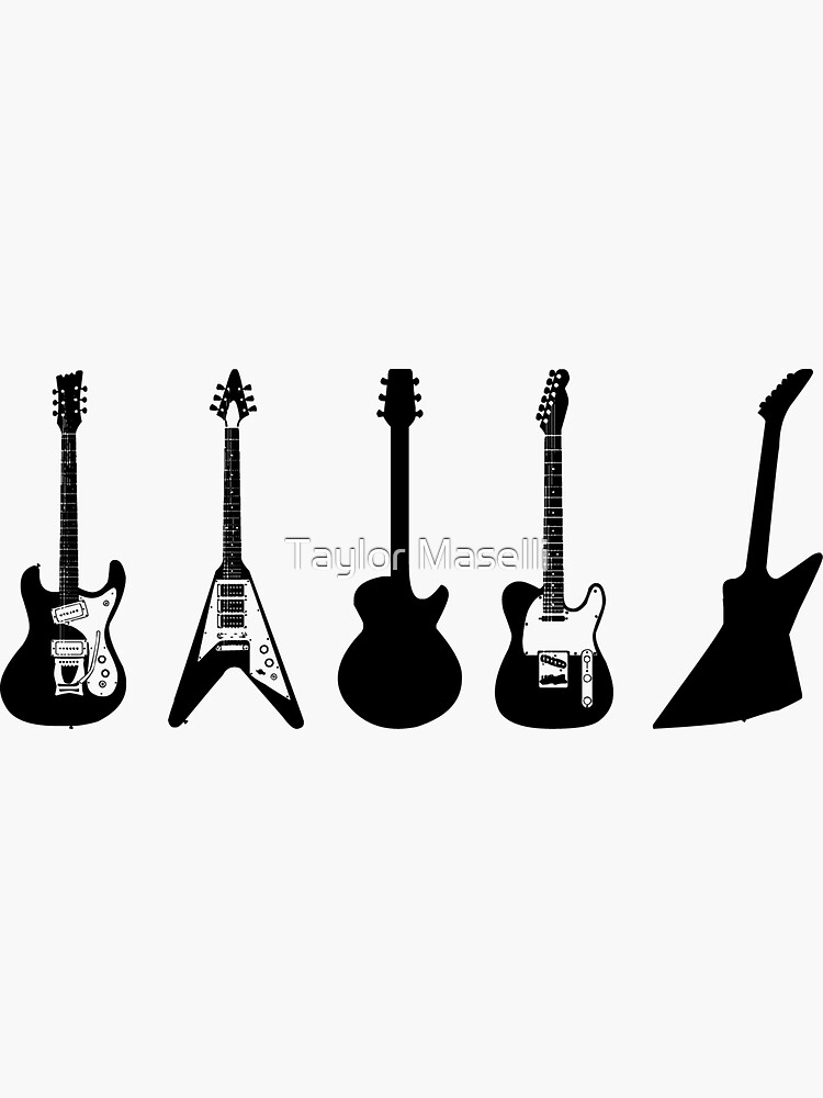 "electric guitars" Sticker by Tselli13 | Redbubble