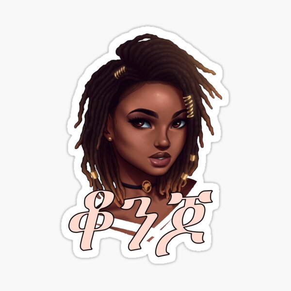 "Beautiful Ethiopian Rasta girls " Sticker for Sale by NabilJamal ...
