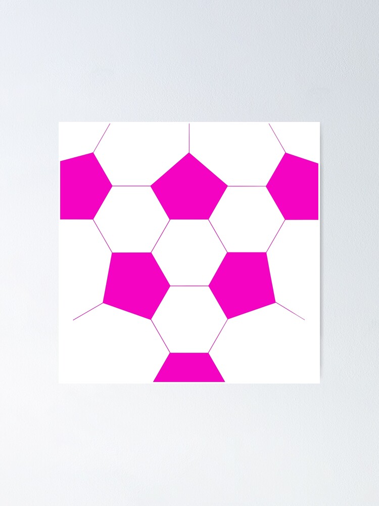 "Hot Pink Soccer Ball" Poster by Francesca2082 | Redbubble