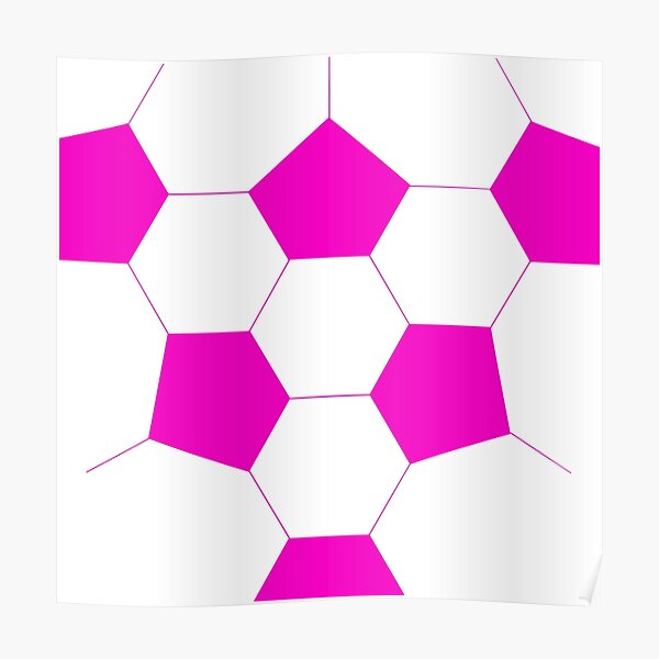 "Hot Pink Soccer Ball" Poster by Francesca2082 | Redbubble