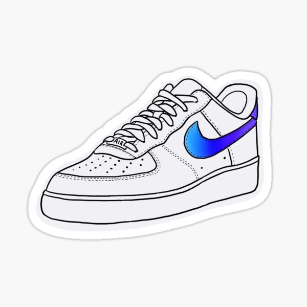 "AF1 blue-purple sticker" Sticker by lenpdobbs | Redbubble