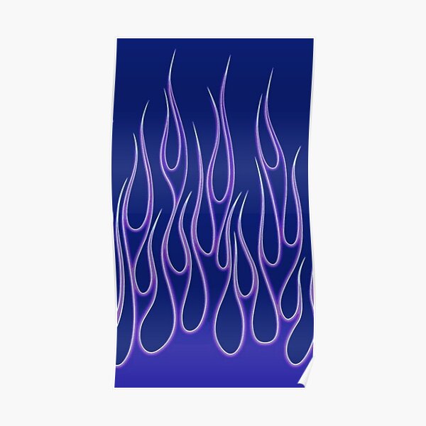"indigo blue flames" Poster for Sale by hannahwyt | Redbubble