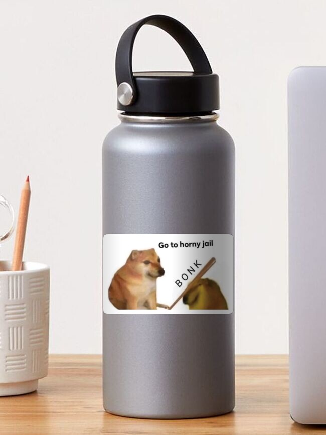 "Go to horny jail bonk meme" Sticker for Sale by Mash701 | Redbubble