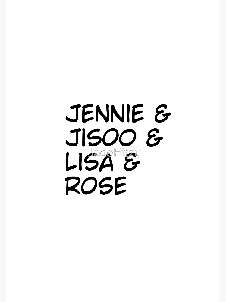 "Blackpink Kpop Names" Sticker for Sale by JadeFitzy | Redbubble