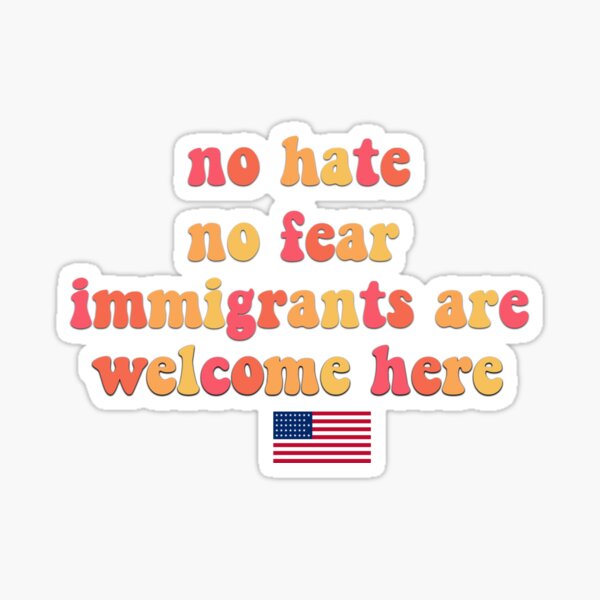 "immigration sticker" Sticker for Sale by lasanyastickers | Redbubble