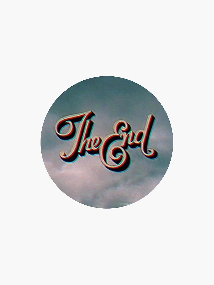 "The End Circle Grunge Aesthetic" Sticker for Sale by alyssamio | Redbubble