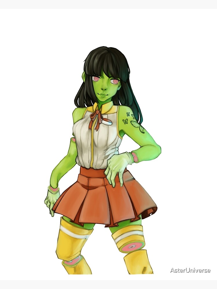 "Zombie Fast Food Waitress" Poster by AsterUniverse | Redbubble