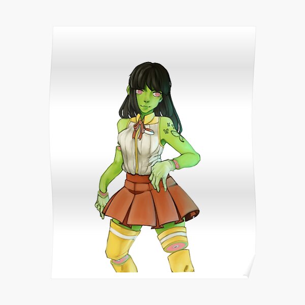"Zombie Fast Food Waitress" Poster by AsterUniverse | Redbubble