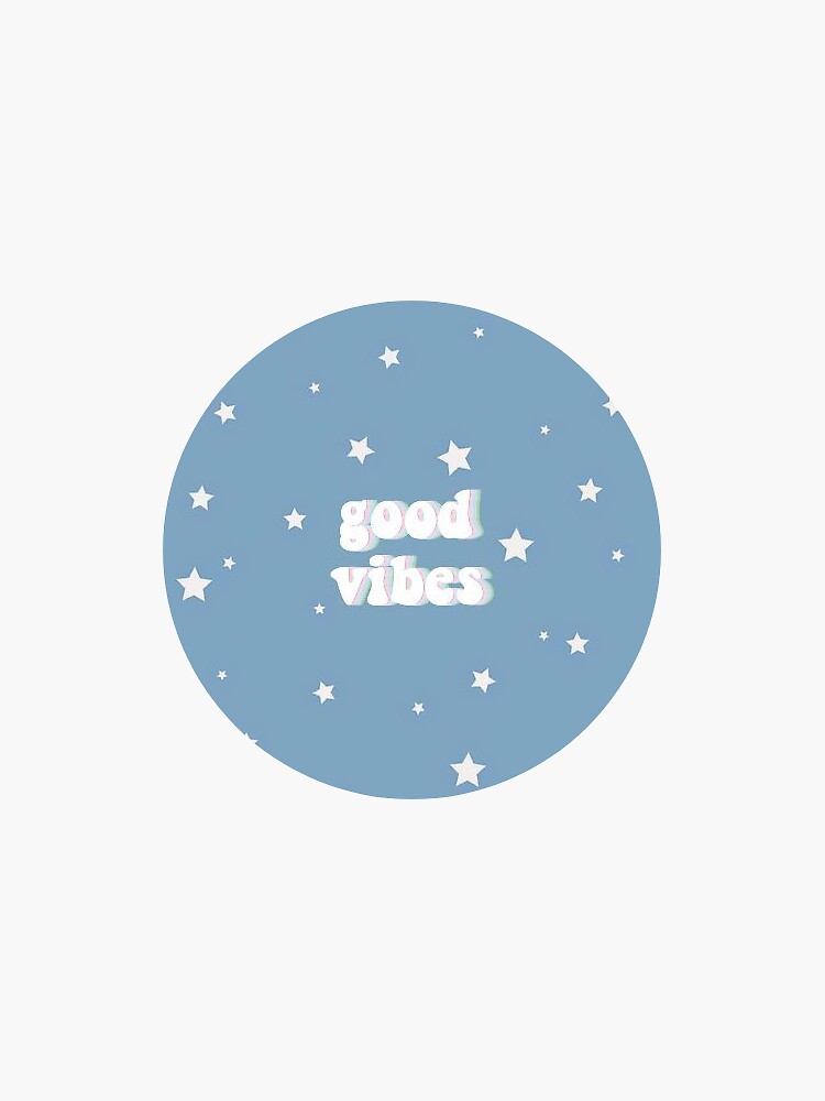 "Good Vibes Circle Aesthetic" Sticker for Sale by alyssamio | Redbubble