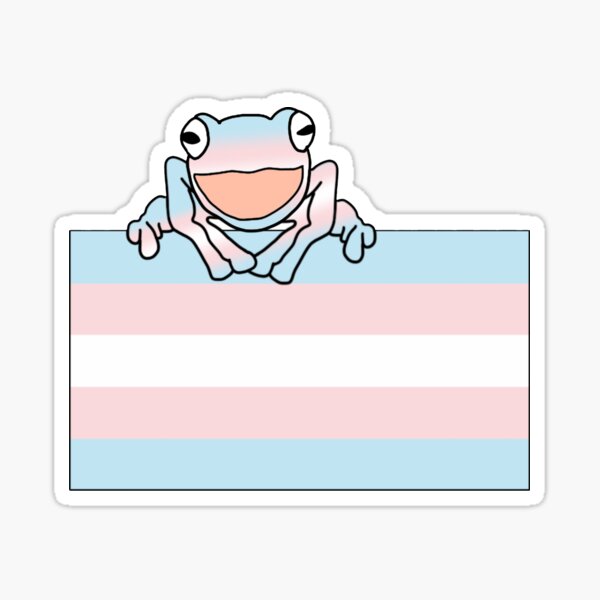 "Transgender Frog Flag" Sticker by anchorsinastorm | Redbubble