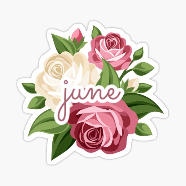 "June Bullet Journal Month Design" Sticker for Sale by nanapenguin ...