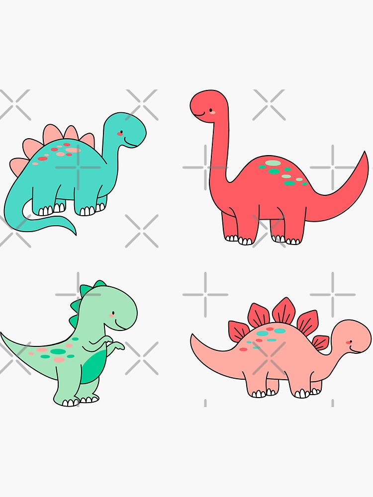 "Happy Dinosaurs (Sticker Pack)" Sticker for Sale by StephanieVanden ...