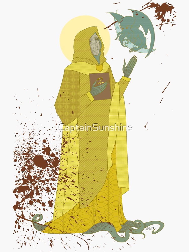 "Saint Hastur of the Yellow Sign" Sticker for Sale by CaptainSunshine ...