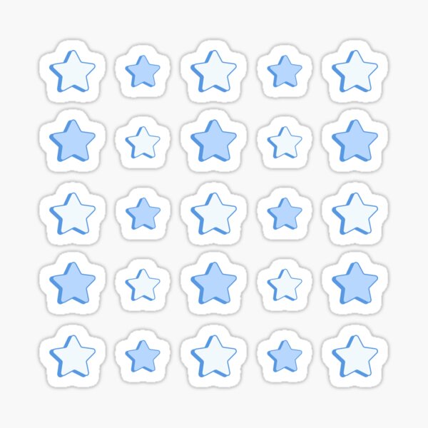 "Retro blue stars" Sticker for Sale by OkihanaShop | Redbubble