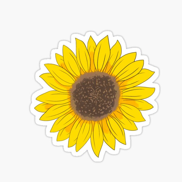 "Sunflower" Sticker for Sale by mikaeladoodles | Redbubble
