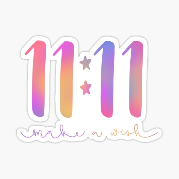 "11:11 make a wish" Sticker for Sale by jaquemv | Redbubble
