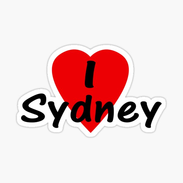 "I Love Sydney Australia - T-Shirt & Sticker" Sticker by deanworld ...