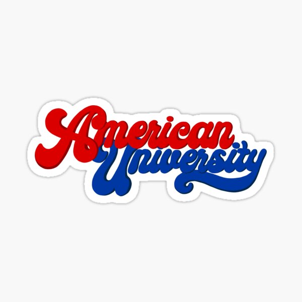 "American University Retro" Sticker for Sale by KenjitheCreator | Redbubble