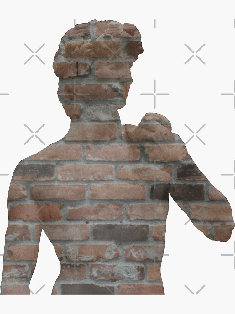 "Statue of David - Brick" Sticker for Sale by PlacidPower | Redbubble
