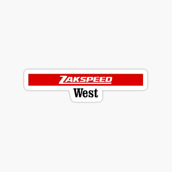 "West Zakspeed Racing" Sticker by darkmonohue | Redbubble