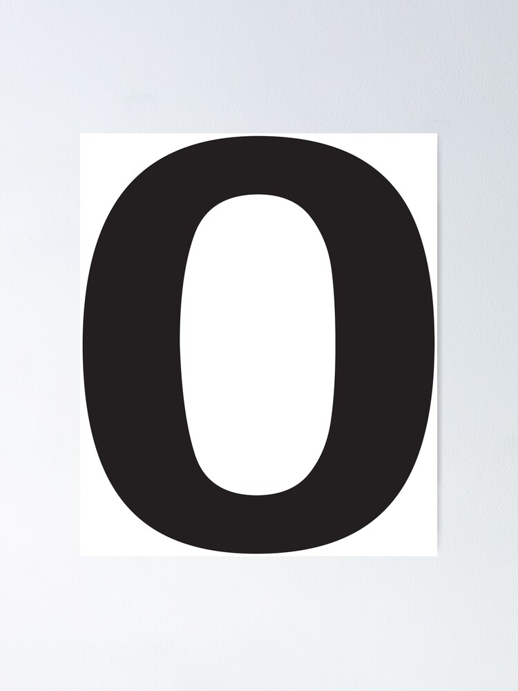 Póster «Letra O tipografía de monograma inicial moderna minimalista ...