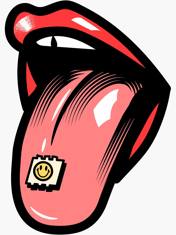 "Funny Mouth With Smiley Face" Sticker for Sale by cido39 | Redbubble
