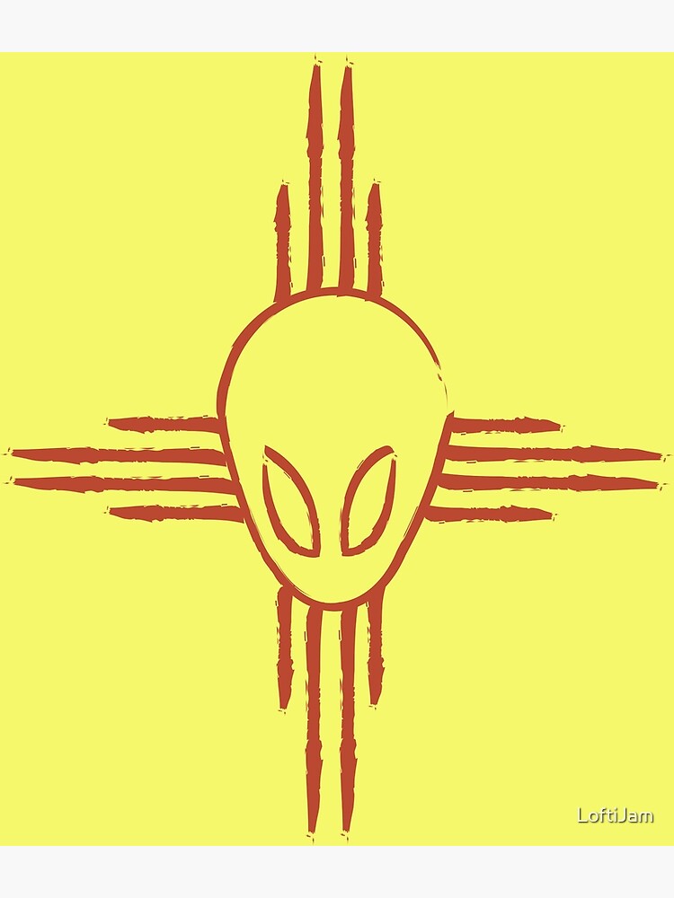 Póster «Nuevo México Alien-Zia Símbolo» de LoftiJam | Redbubble