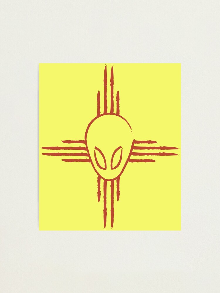 Lámina fotográfica «Nuevo México Alien-Zia Símbolo» de LoftiJam | Redbubble