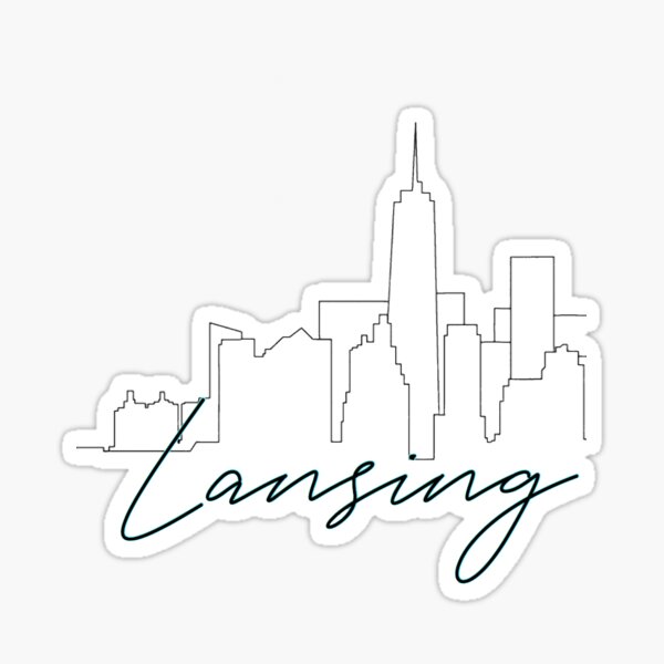 "Lansing " Sticker for Sale by boldtypex | Redbubble