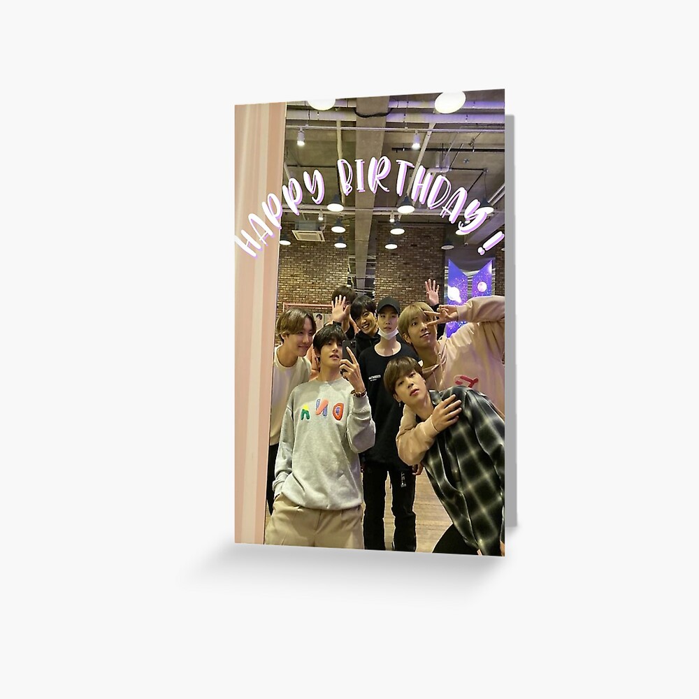 "BTS Happy Birthday Card " Greeting Card for Sale by michaelafloydd ...