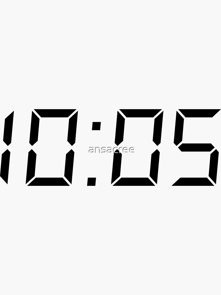 "10:05" Sticker for Sale by ansacree | Redbubble